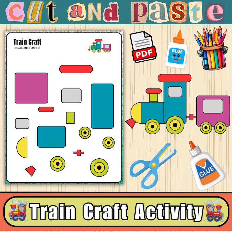 Train Craft Template | Transportation Craft Bulletin Board | Hands-on ...