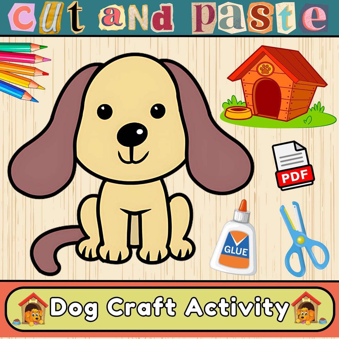 Dog Craft Template | Pet & Farm Animal Bulletin Board Craft | Cut and ...