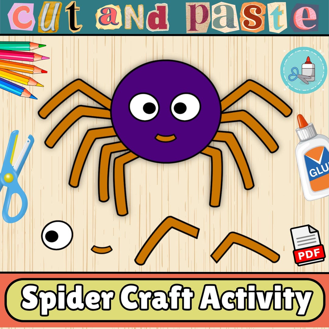 Spider Craft Template-bulletin Board Spider Crafts Activities ...