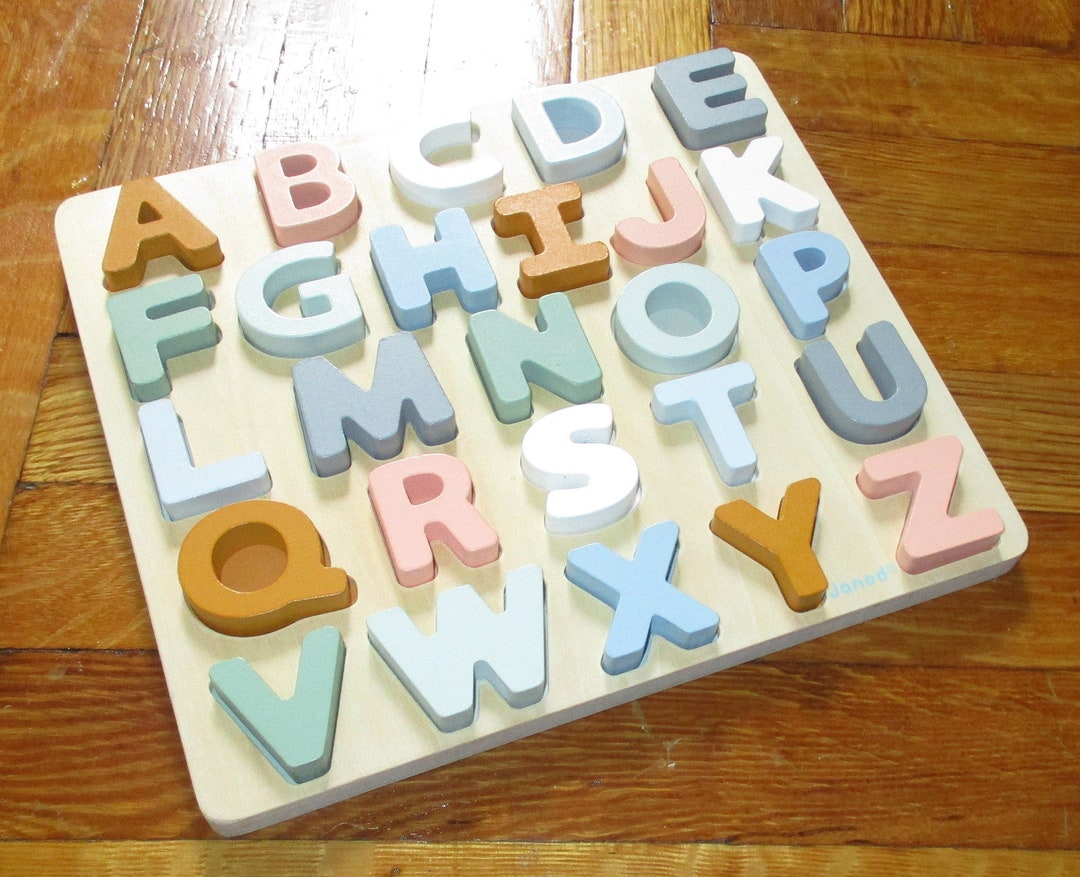 Janod Sweet Cocoon Alphabet Wooden Puzzle - Etsy