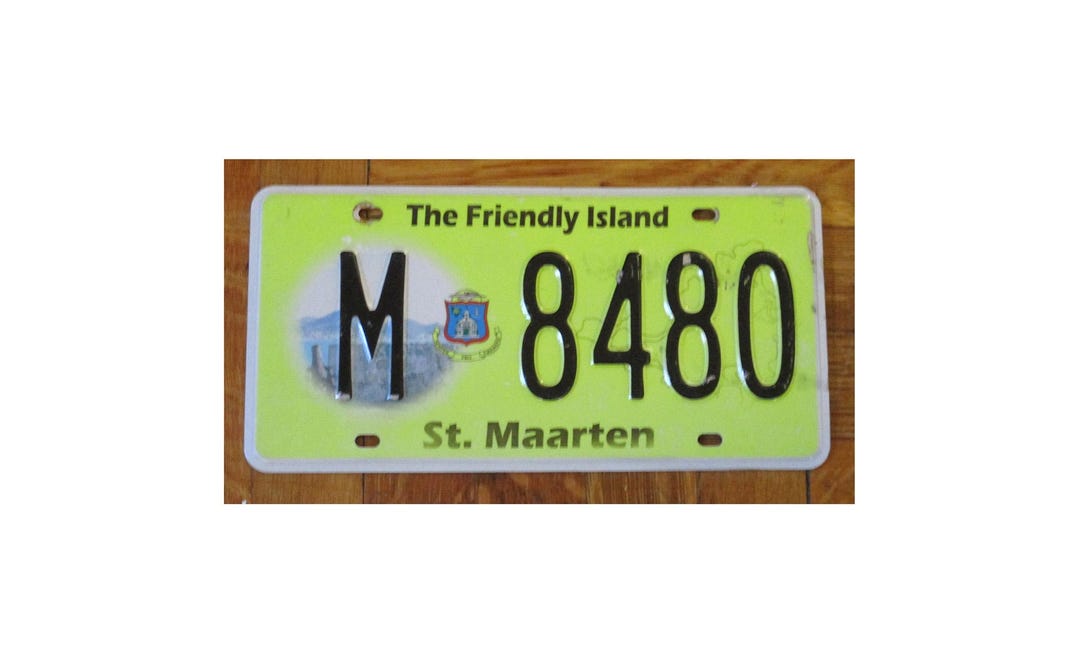 Shabby Chic Decor St. Maarten License Plate - Etsy