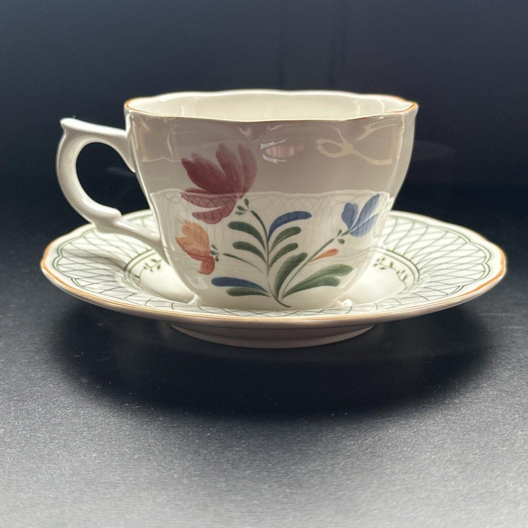 NIKKO Provincial Designs Hampton Floral Cup & Saucer - Etsy