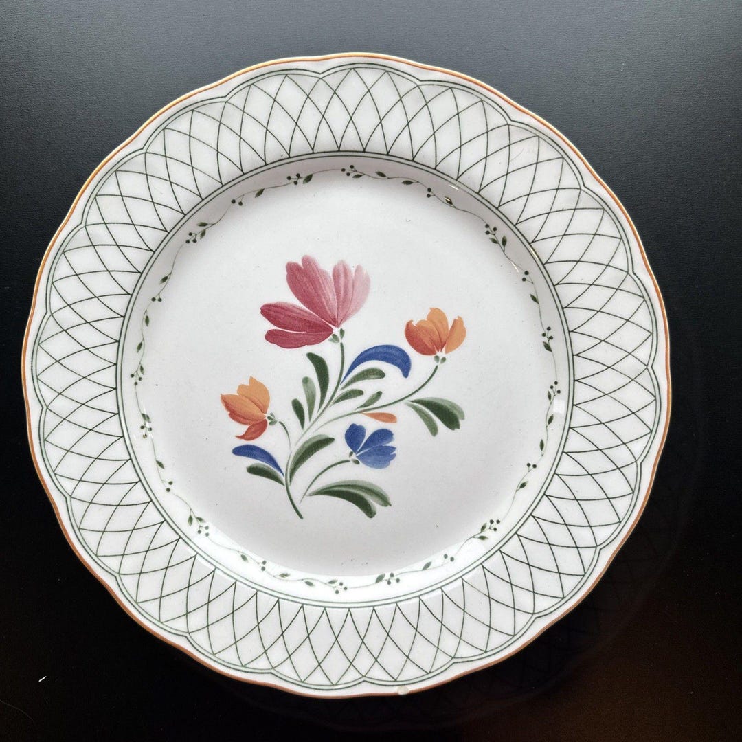 10" Provincial Designs Hampton Floral Dinner Plate Nikko Japan-chip Top ...