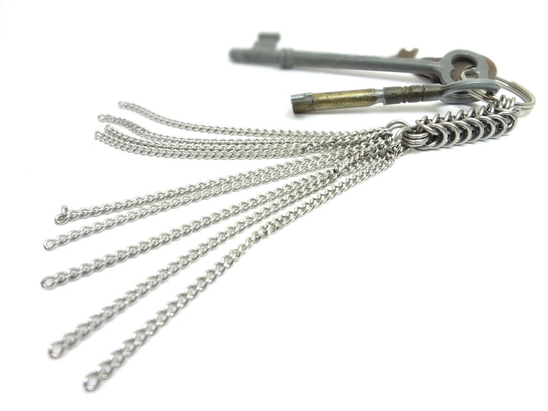 Cat of 9 Tails Key Ring Stainless Steel Chainmaille Key Fob - Etsy
