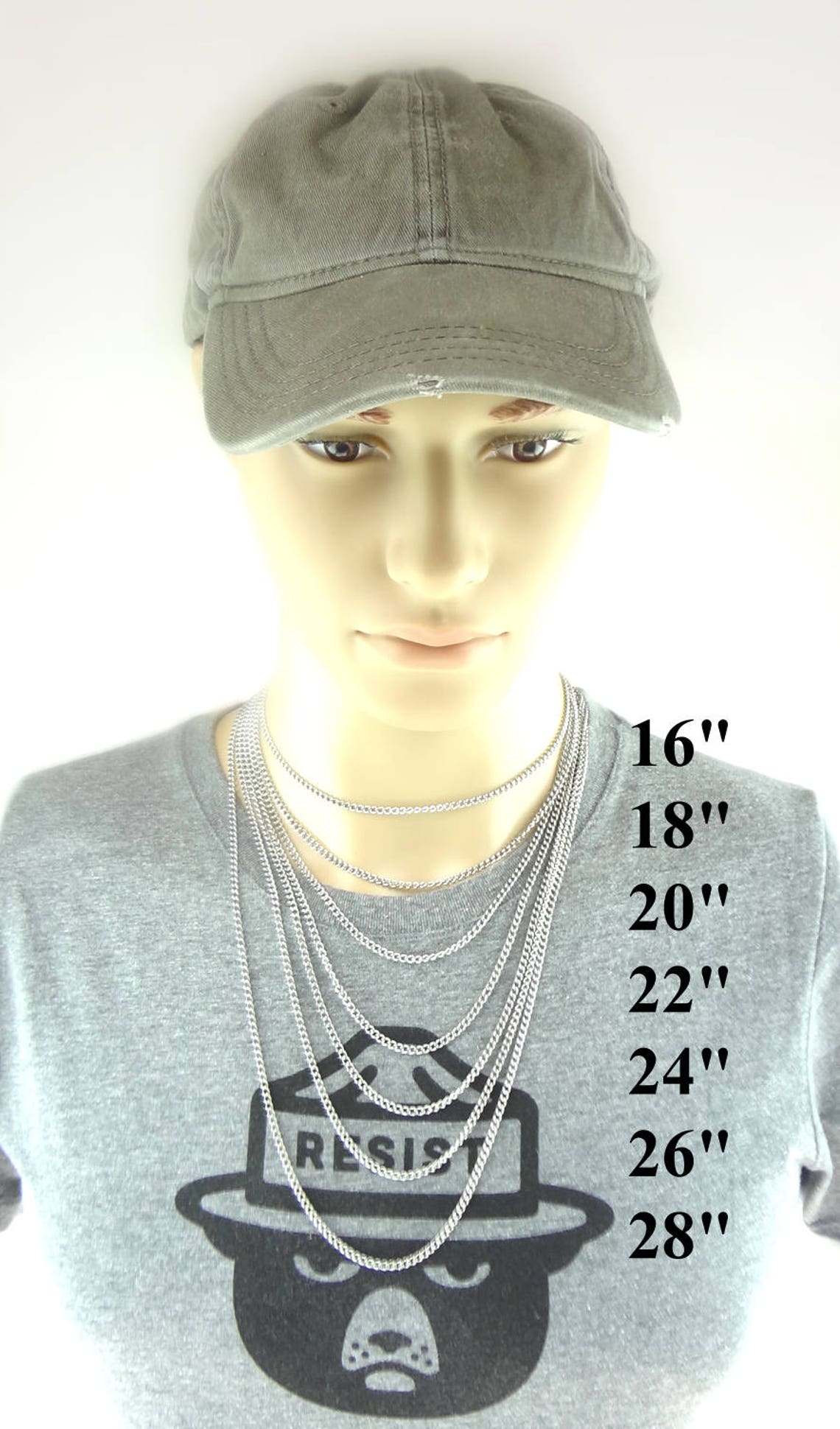 Stainless Steel Chain 15 Inch 38cm Stainless Steel Lobster | Etsy