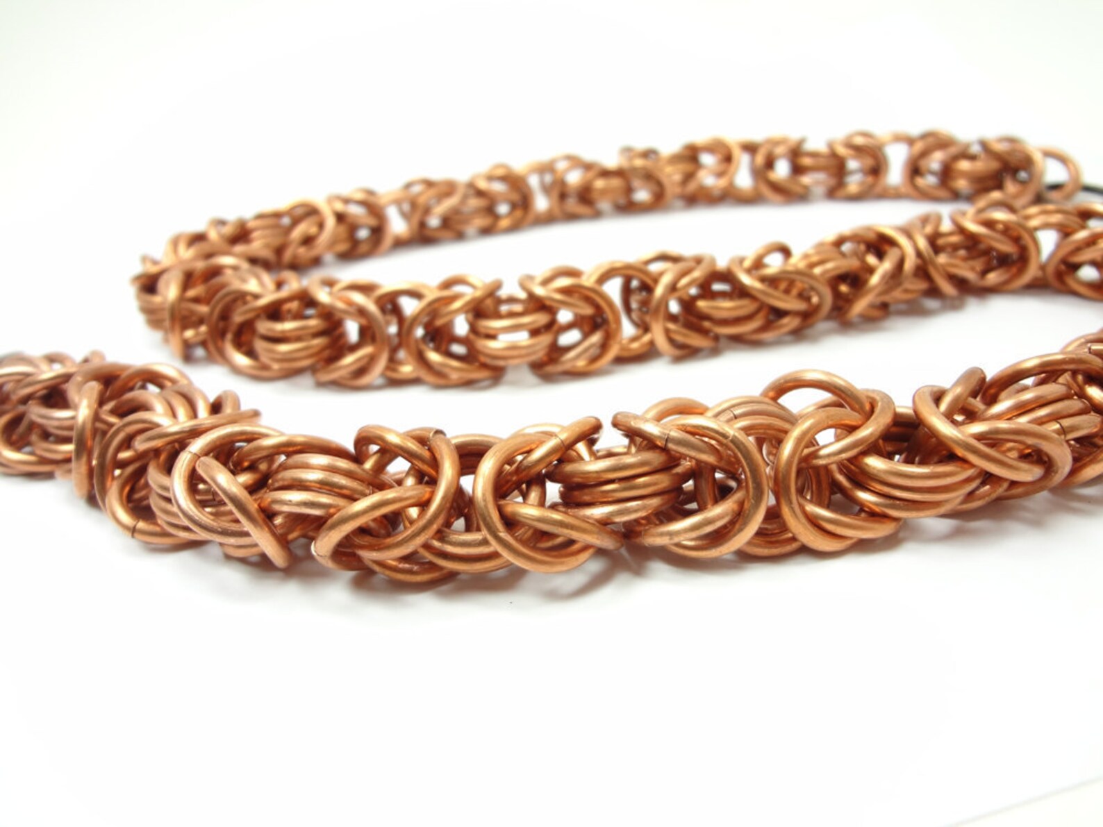 Biker Wallet Chain Handmade Chainmaille Byzantine Weave From - Etsy