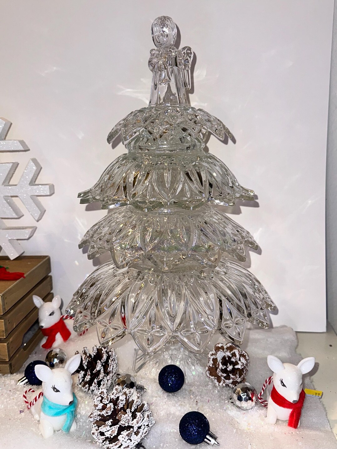 17” X 10” Christmas Tree Upcycled Using Vintage Bowls. - Etsy