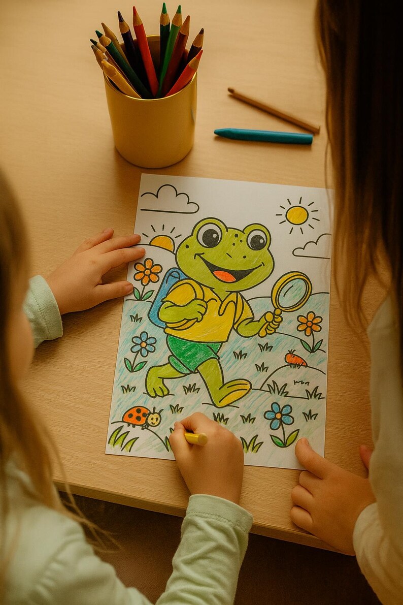 Froggie Finn Adventure Coloring Book, Kids Printable Coloring Pages ...