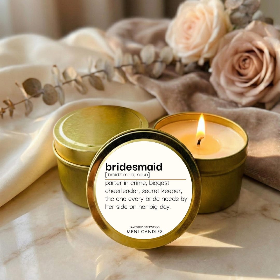 Bridesmaid Proposal Gift, Bridesmaid Noun Candle, Small Bridesmaid Gift ...