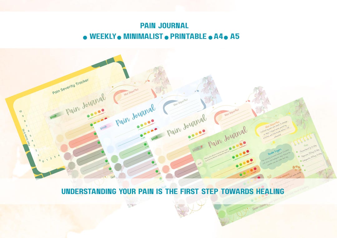 Chronic Pain Tracker | Printable Pain Journal | Everwell Health Log ...