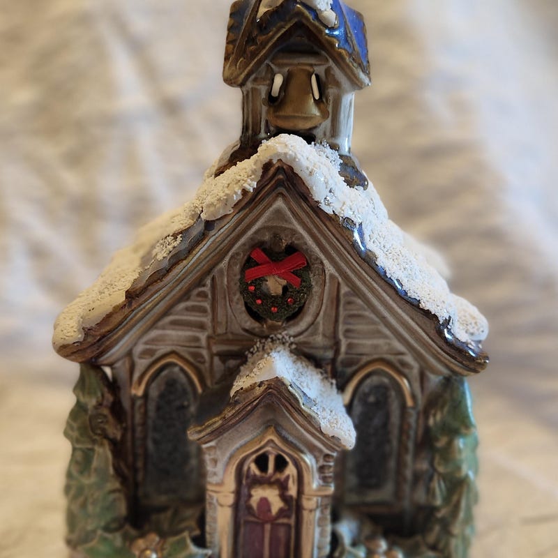 Lighted Ceramic Church - Etsy