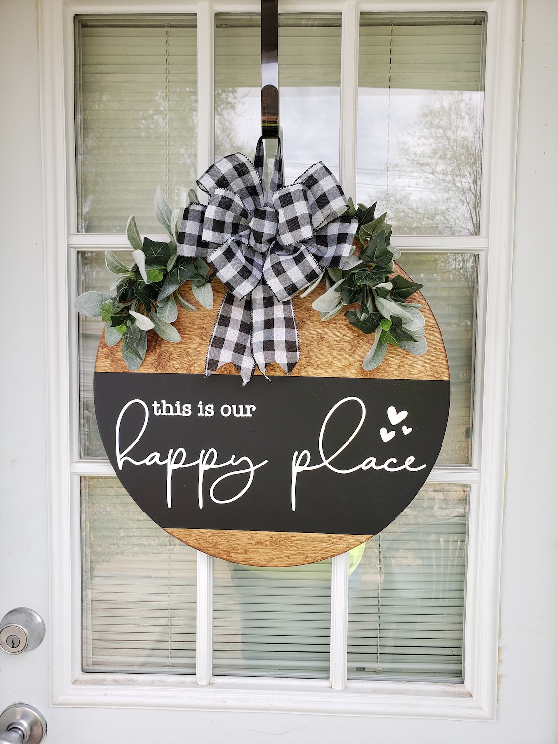 Door Hanger This is Our Happy Place Front Door Decor - Etsy