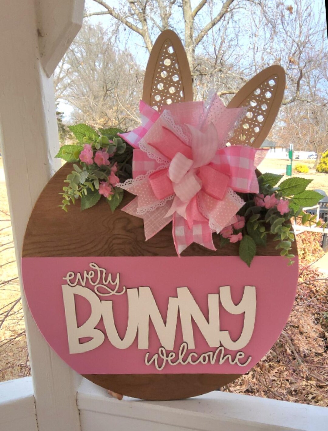 Every Bunny Welcome Door Hanger | Happy Easter | Front Door Decor ...