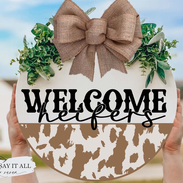 Heifer Welcome Decor - Etsy