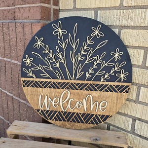 Front Door Decor Welcome Wreath Wreath Door Hanger Front Door Wreath ...