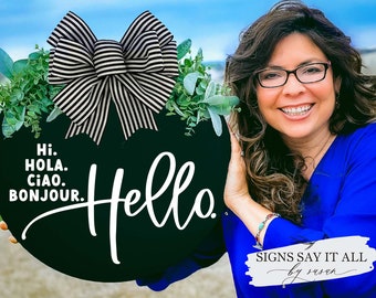 Front Door Decor Halloween Hello Year Round Wreath - Etsy