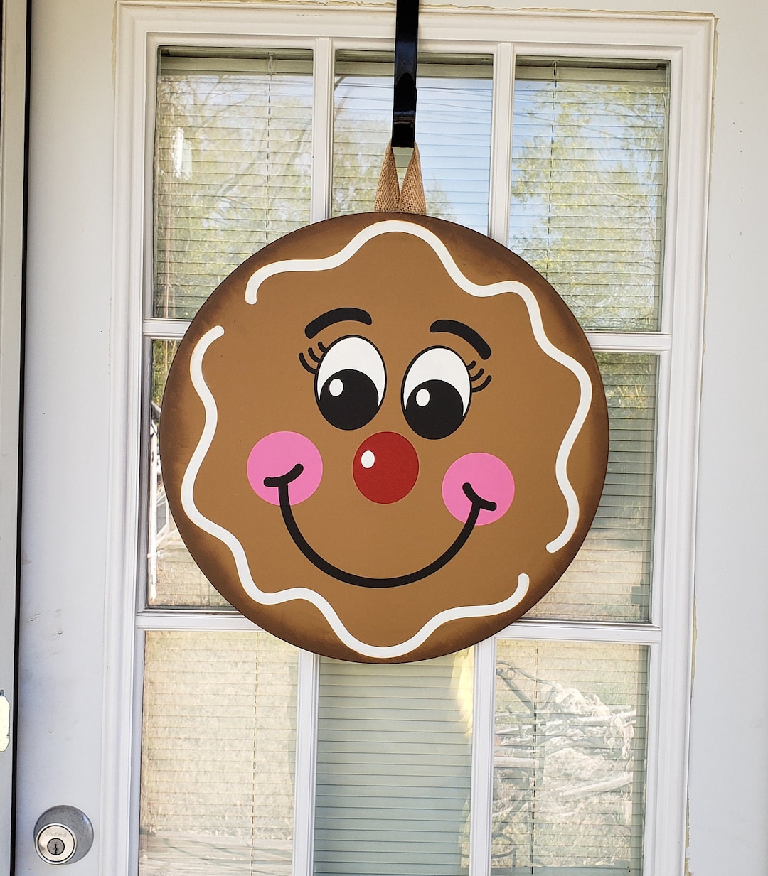 Door Hanger Gingerbread Front Door Decor Welcome Door Hanger Welcome ...