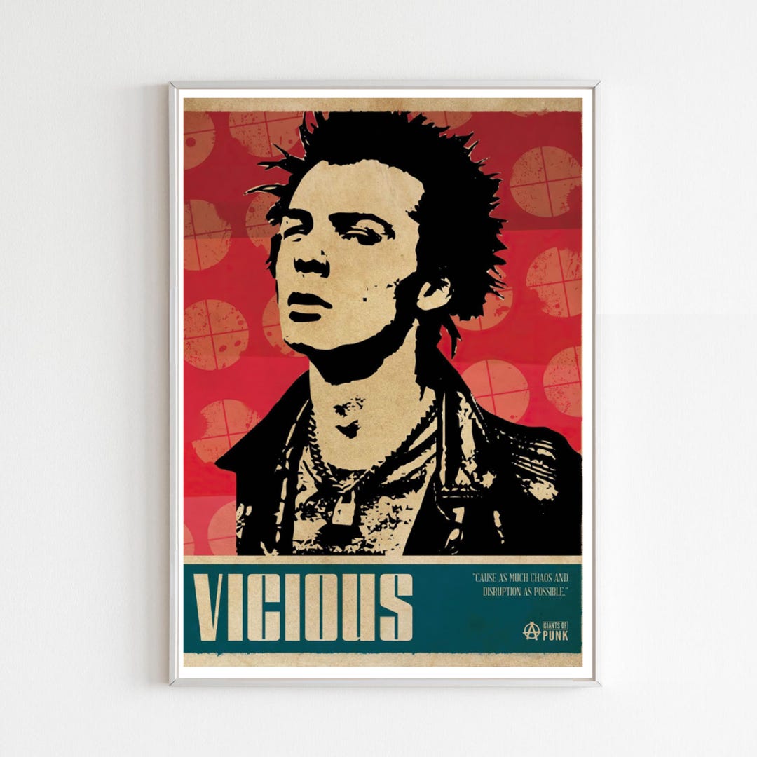 Sid Vicious Punk Rock Poster, 70s Music Decor - Etsy UK
