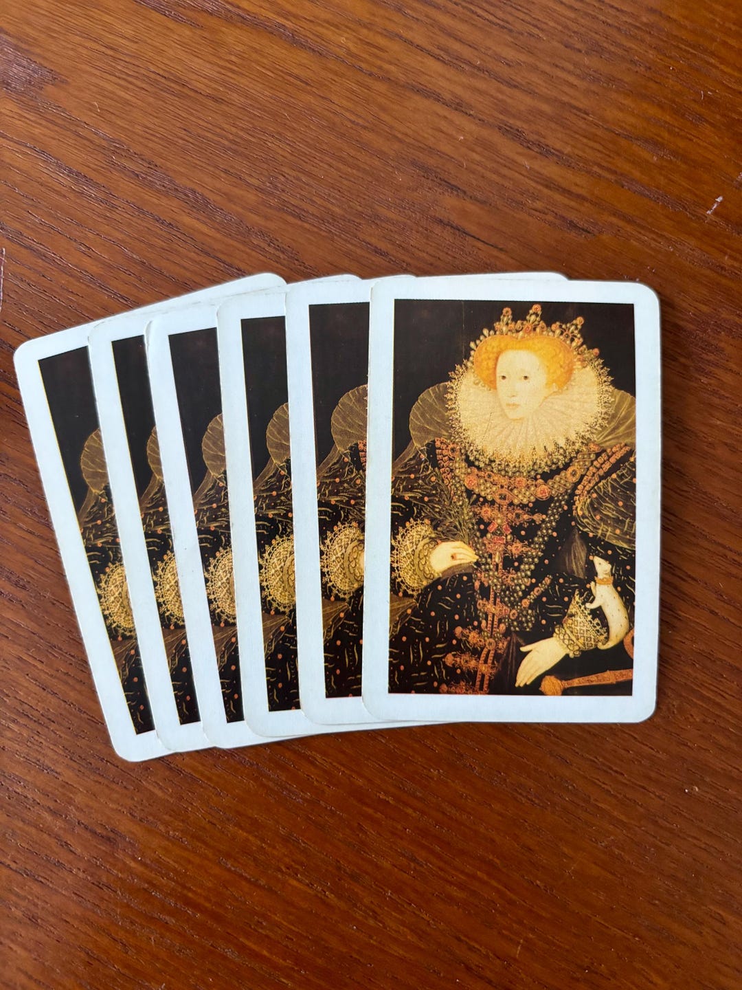 Six Vintage Queen Elizabeth I Playing Cards Decorative Single Swap ...