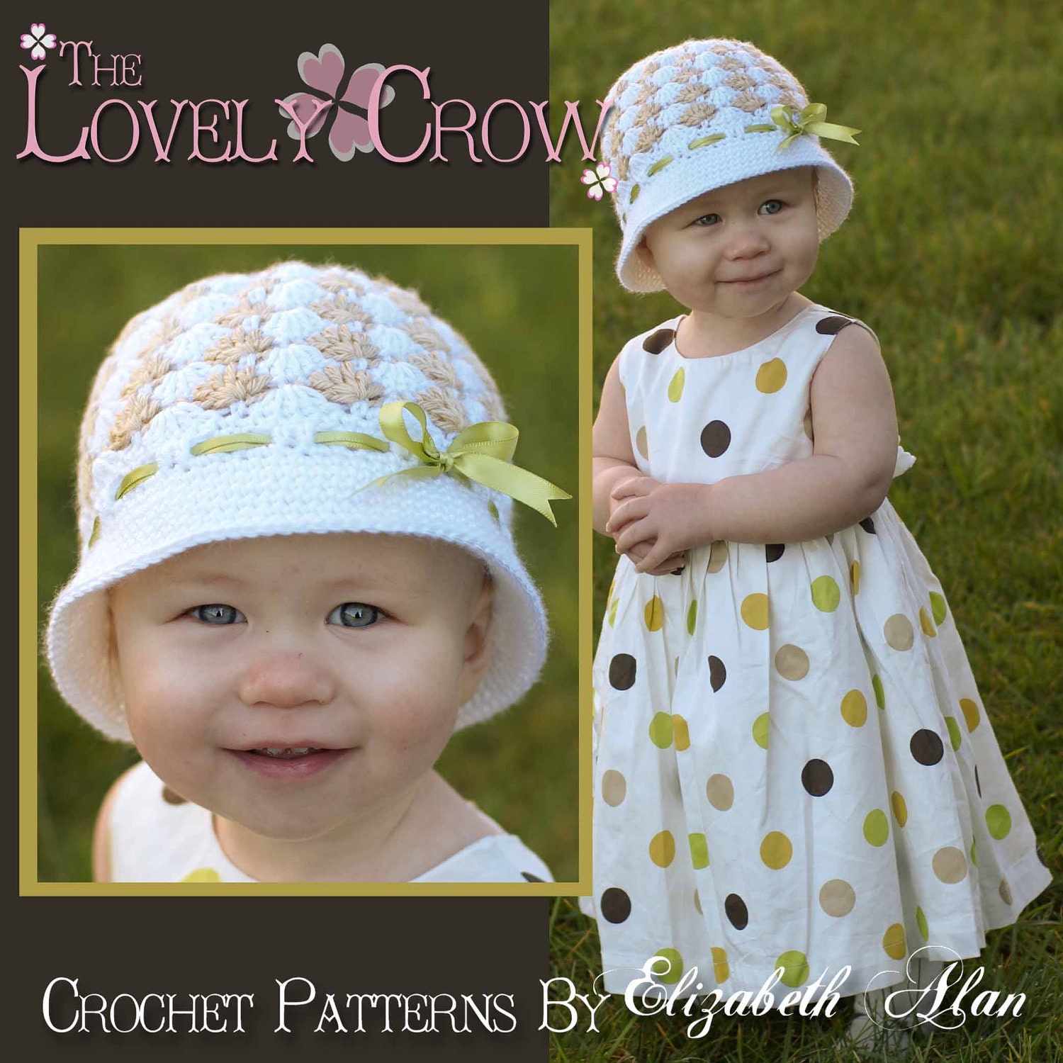 Little Girls Hat Crochet Pattern for SWEET ELEGANCE CLOCHE