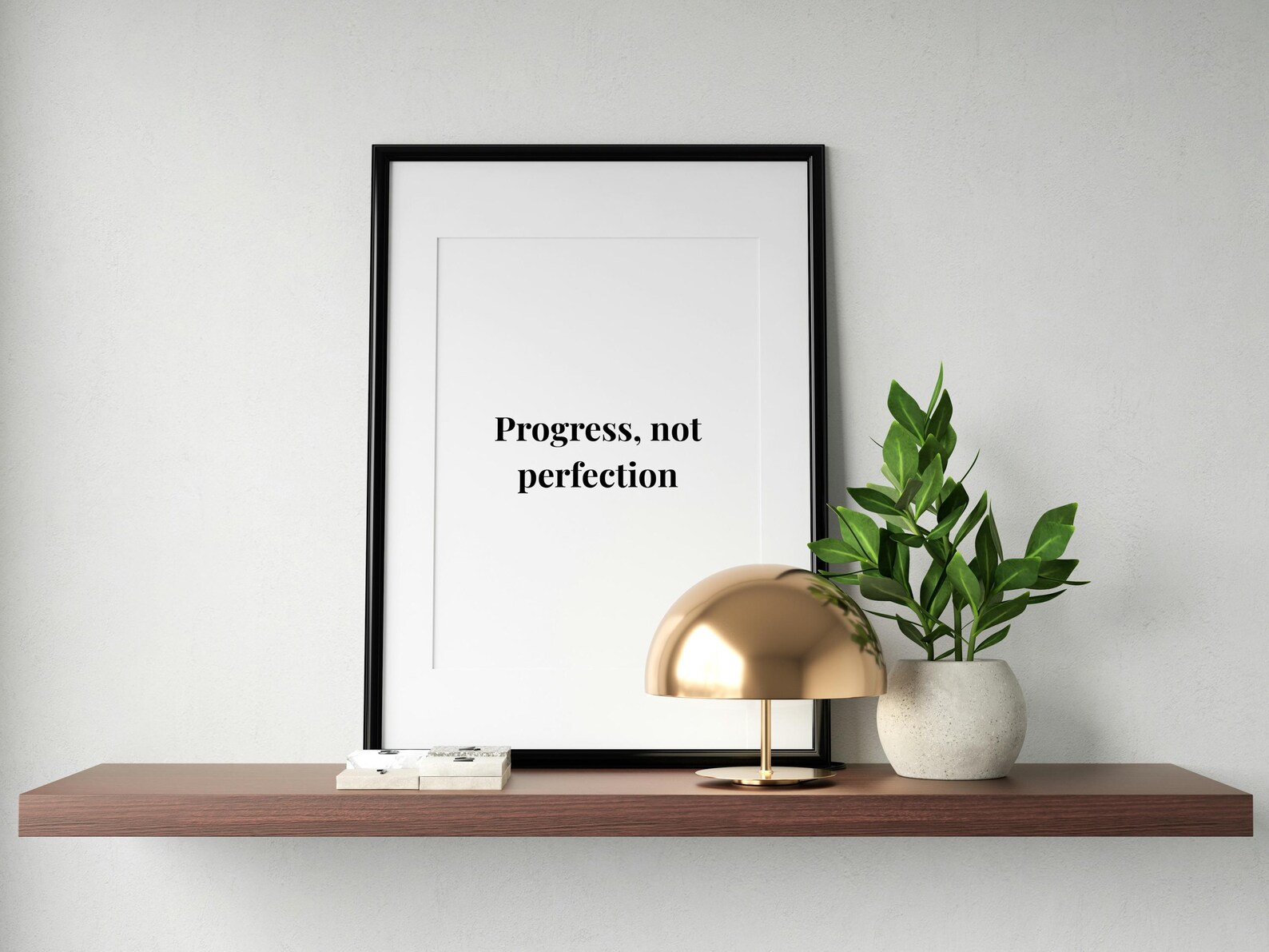 Progress Not Perfection Printable Wall Art, Minimalist Quote Print ...