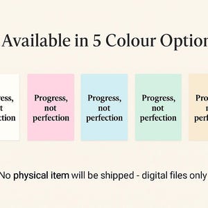 Progress Not Perfection Printable Wall Art, Minimalist Quote Print ...