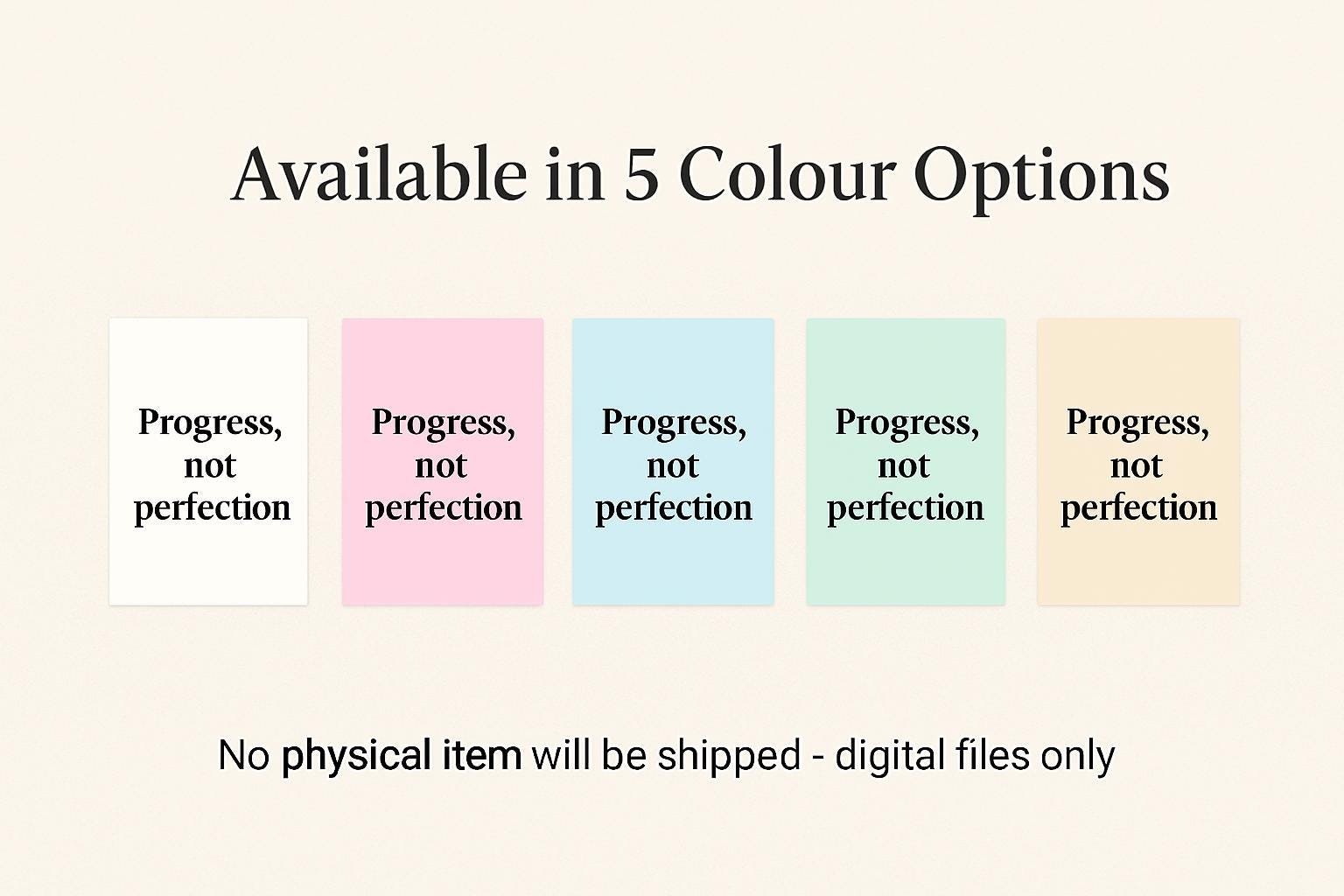 Progress Not Perfection Printable Wall Art, Minimalist Quote Print ...