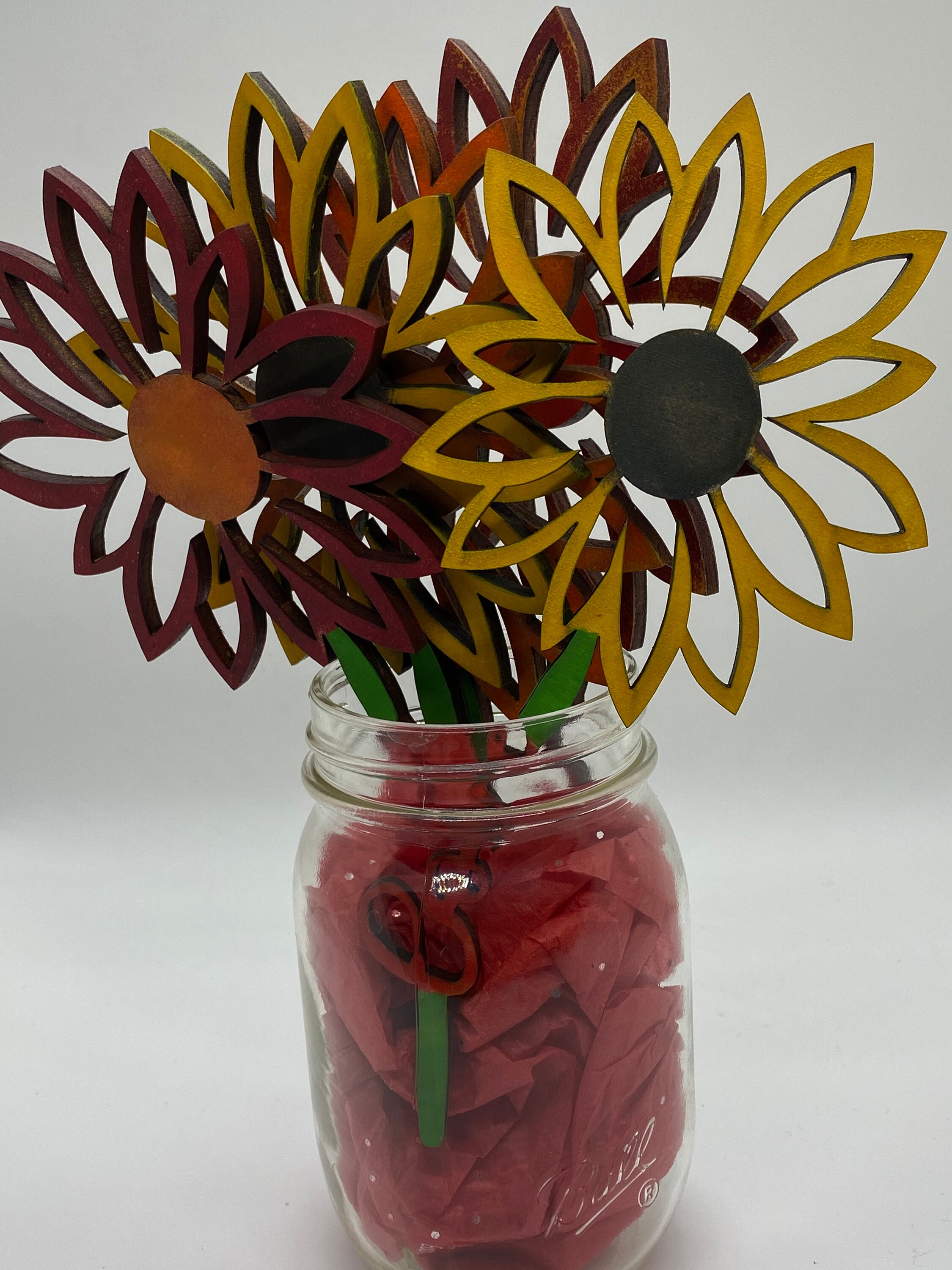 Laser Cut Sunflower With Love Stem Digital File-svg - Etsy