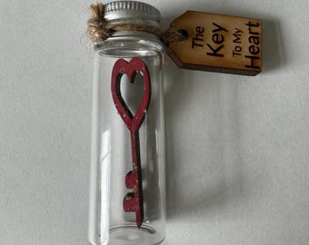 Key to My Heart - Key & Heart Locket Sign Svg for Lasers, Diy Key and ...