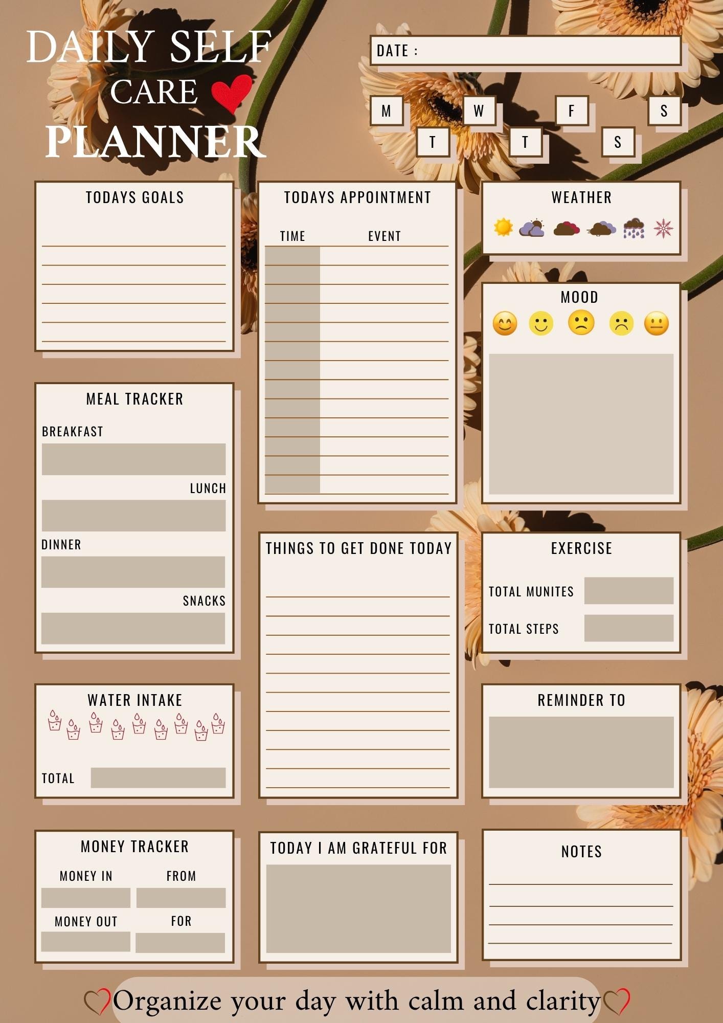 Gratitude Journal Printable | Self-care and Mindfulness Planner | A4 ...