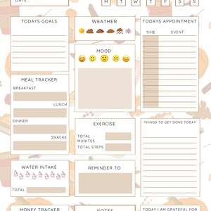 Self Care Planner Printable | Daily Wellness, Mood & Habit Tracker ...