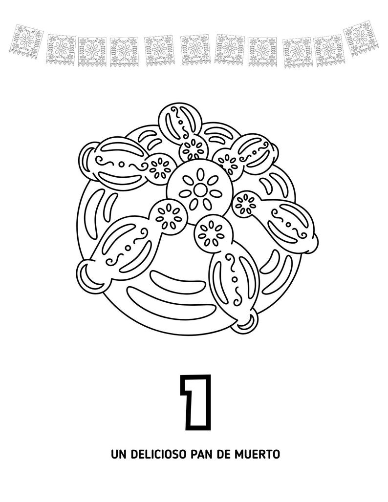 Día De Muertos Coloring Book: Learn Numbers 1-5 (printable PDF) - Etsy ...