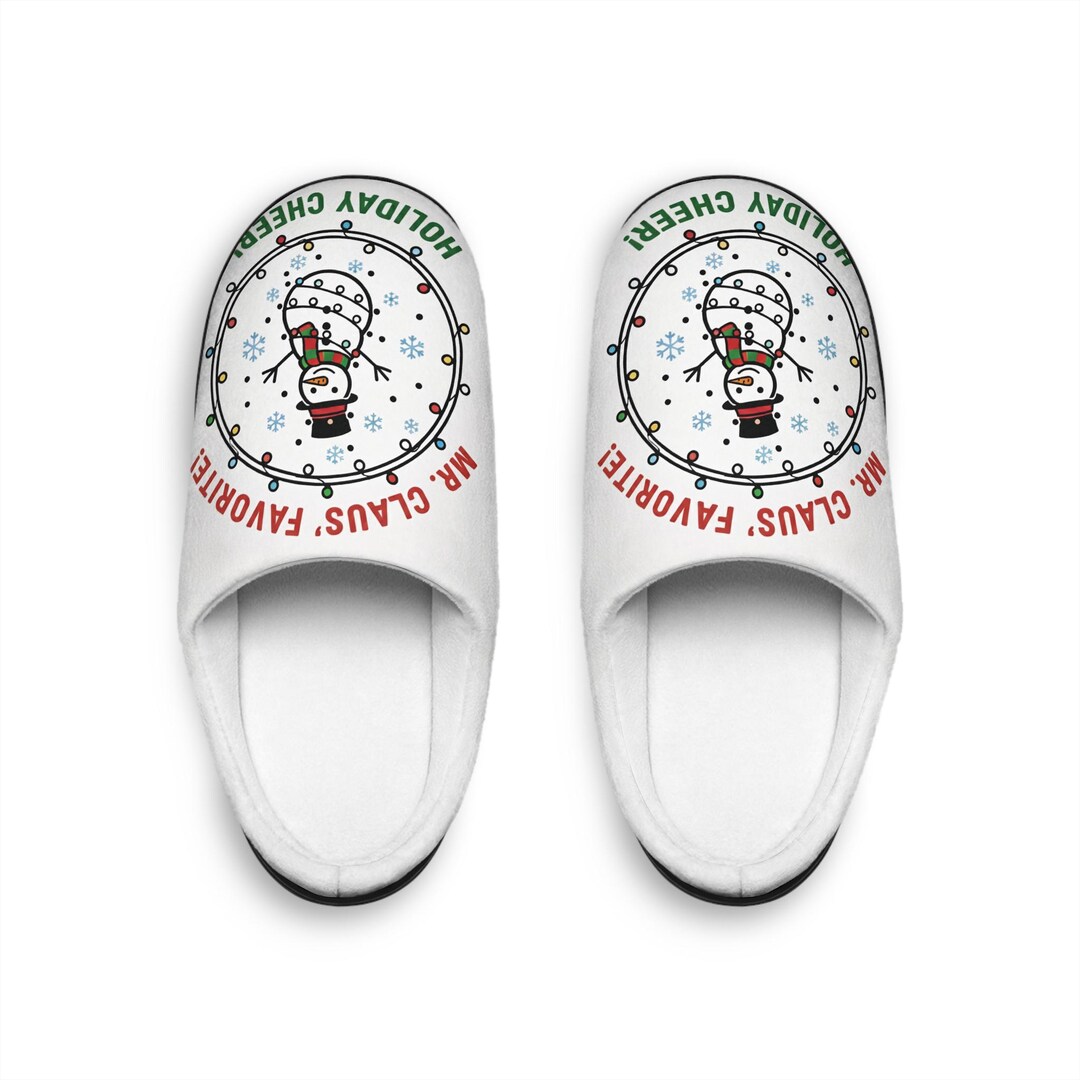 Mr. Claus Holiday Slippers, Cozy Indoor Footwear - Etsy