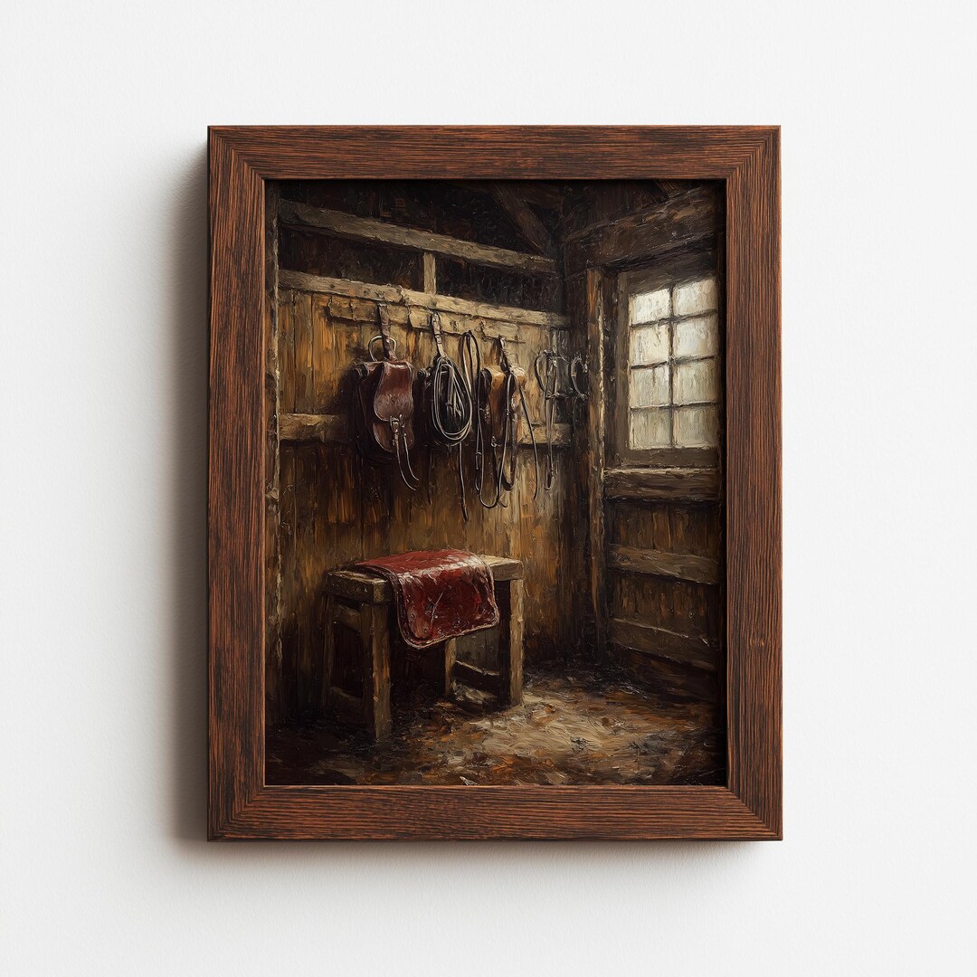 Vintage Tack Room Art Print – Rustic Equestrian Decor (digital Download ...