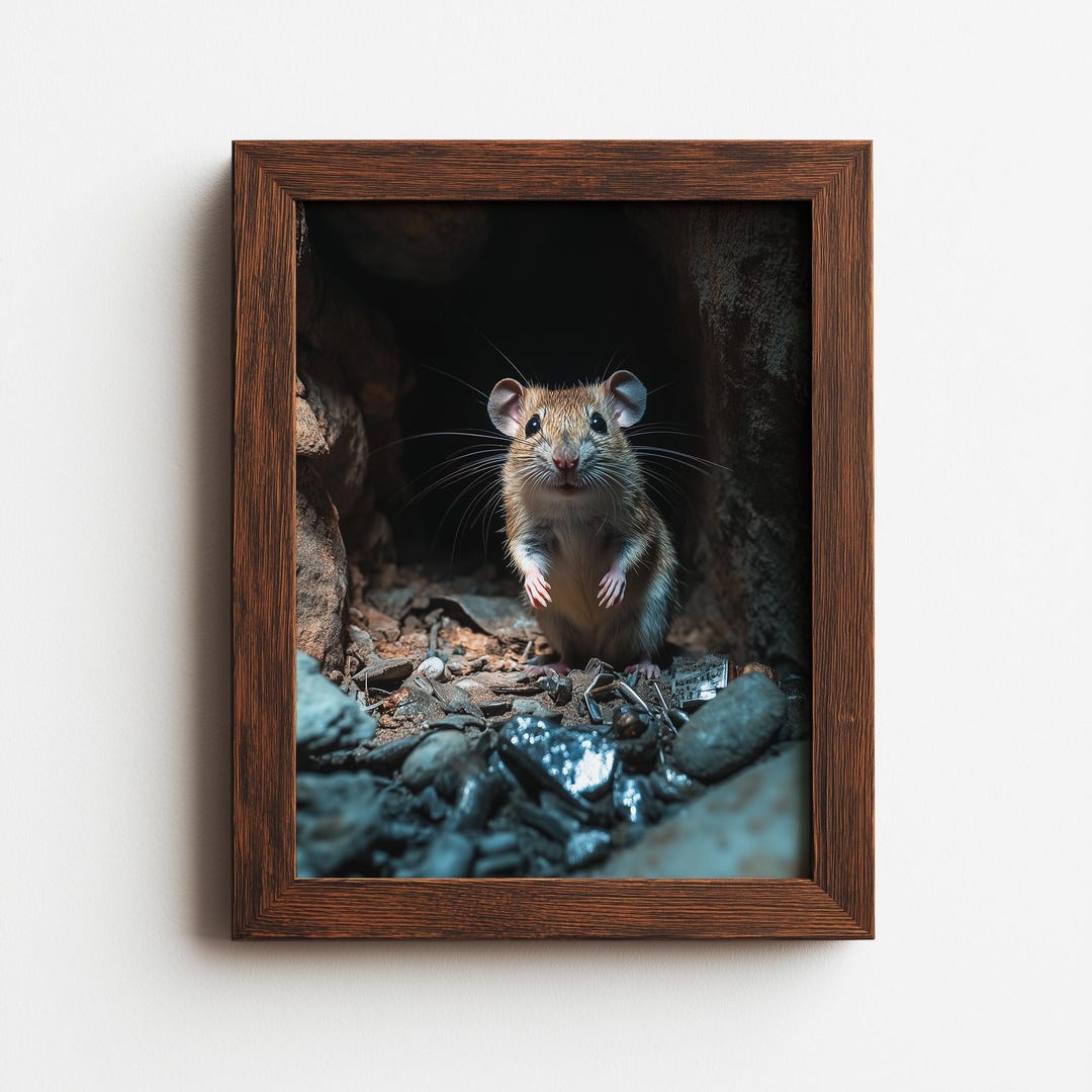 Bushy-tailed Pack Rat Print - Rustic Nature Photography (digital ...