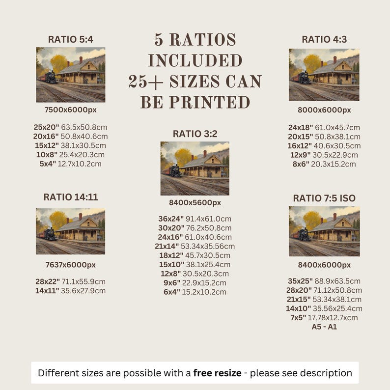 Vintage Train Station Scene - Autumn Landscape Painting With Steam ...