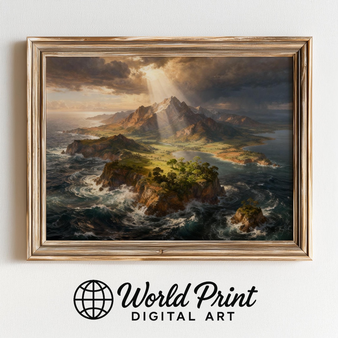 Day 3 – Land and Plants | Days of Creation Wall Art, Genesis Creation ...