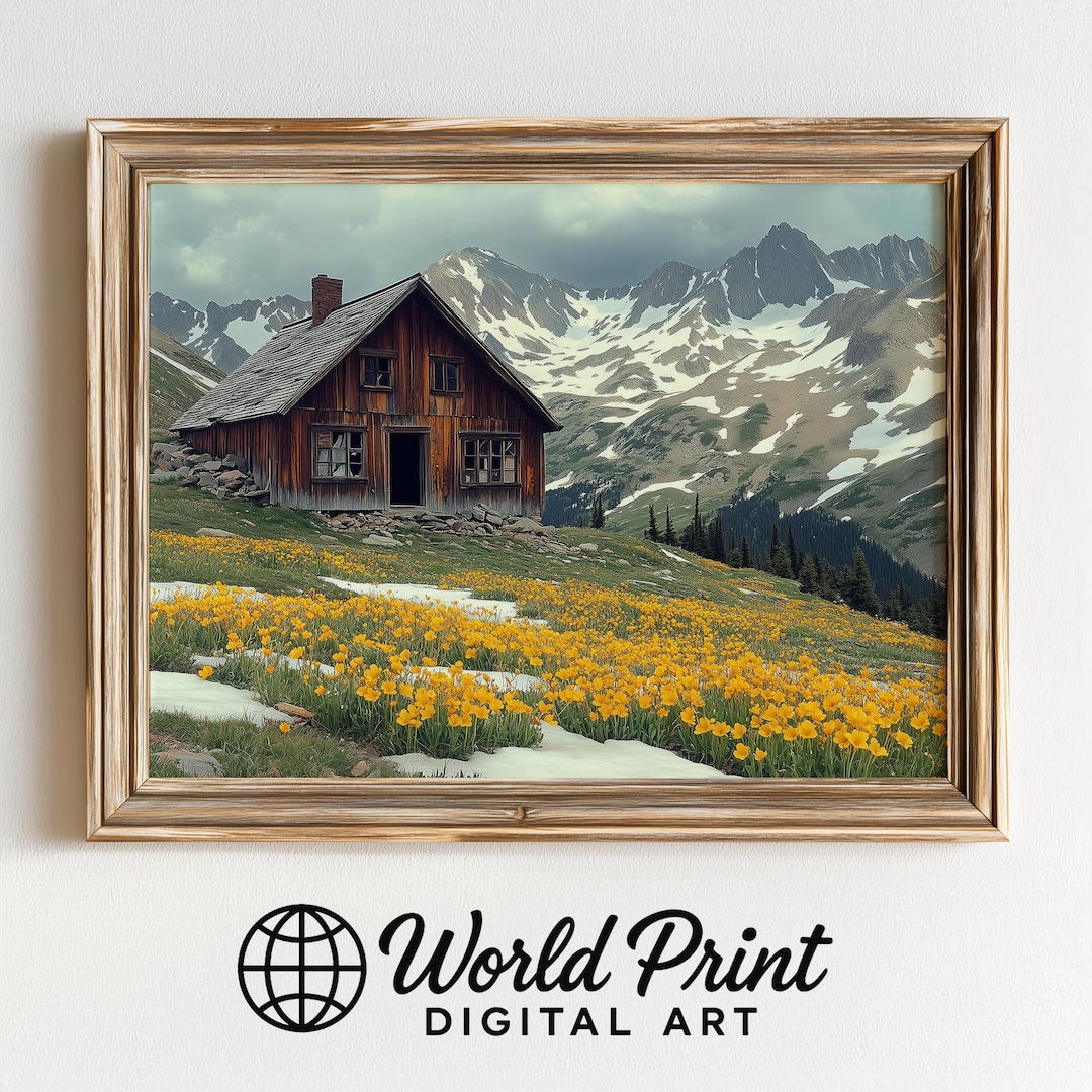 Rustic Mining Cabin in Alpine Setting - Moody Vintage Mountain ...