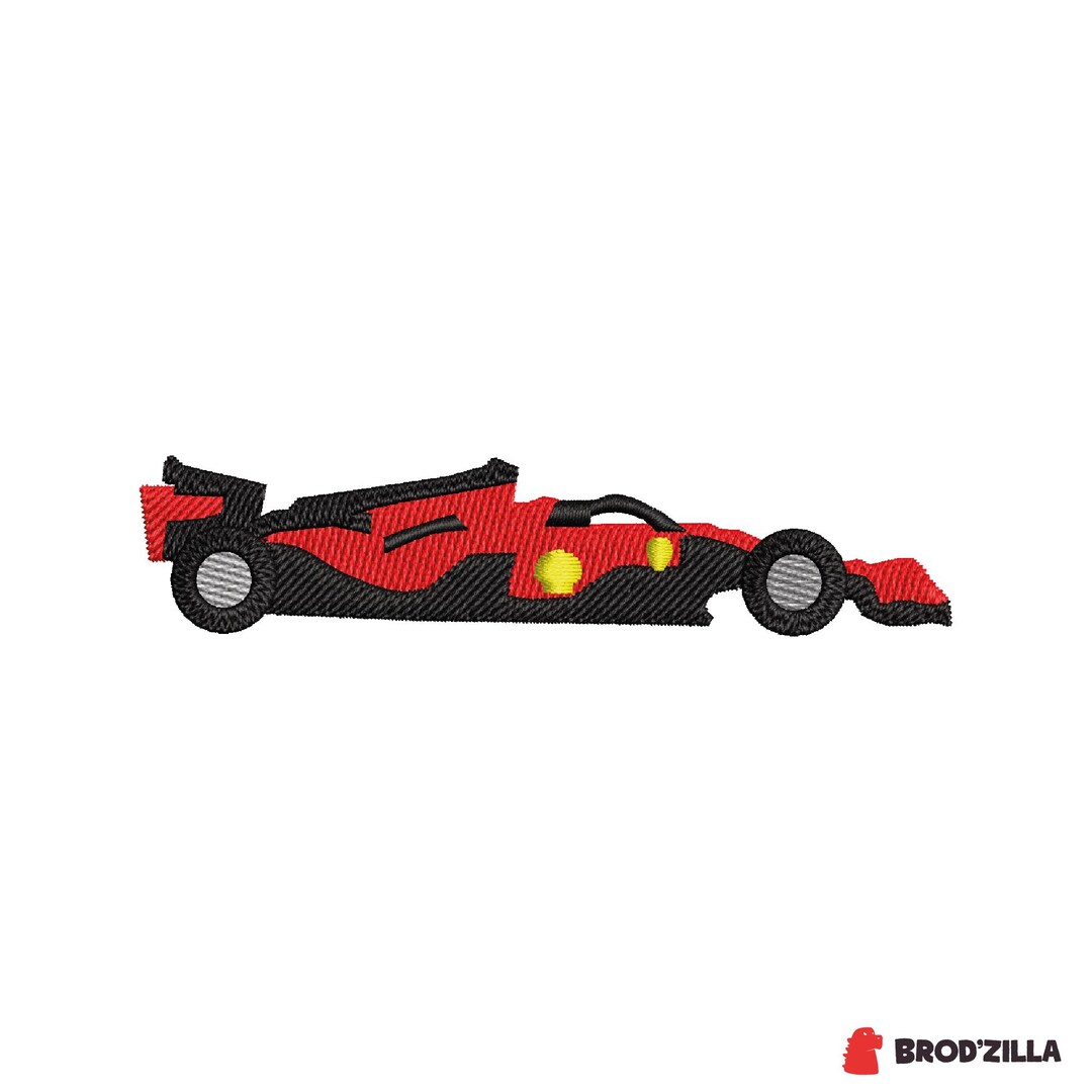 Red Single Seater Design, Instant Download, Embroidered F1, Embroidery ...