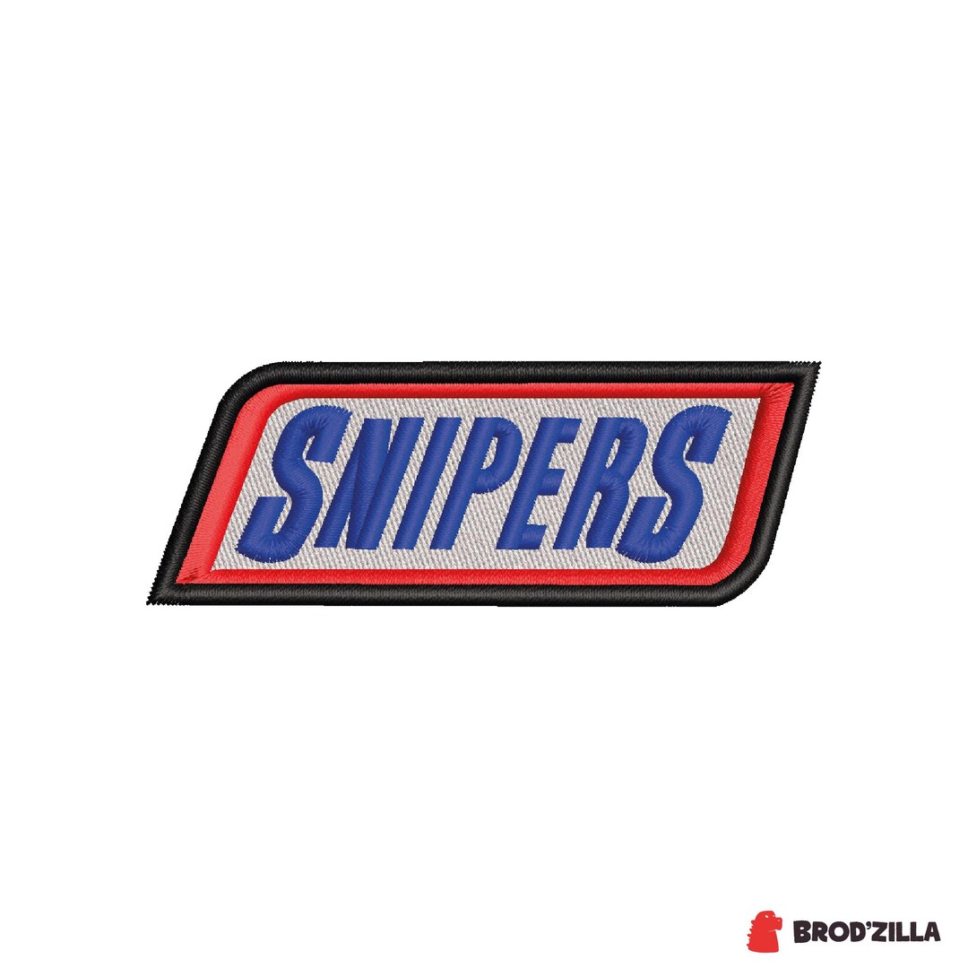 SNIPERS Embroidered Design, Sports and Gaming Typographic Logo, Team ...