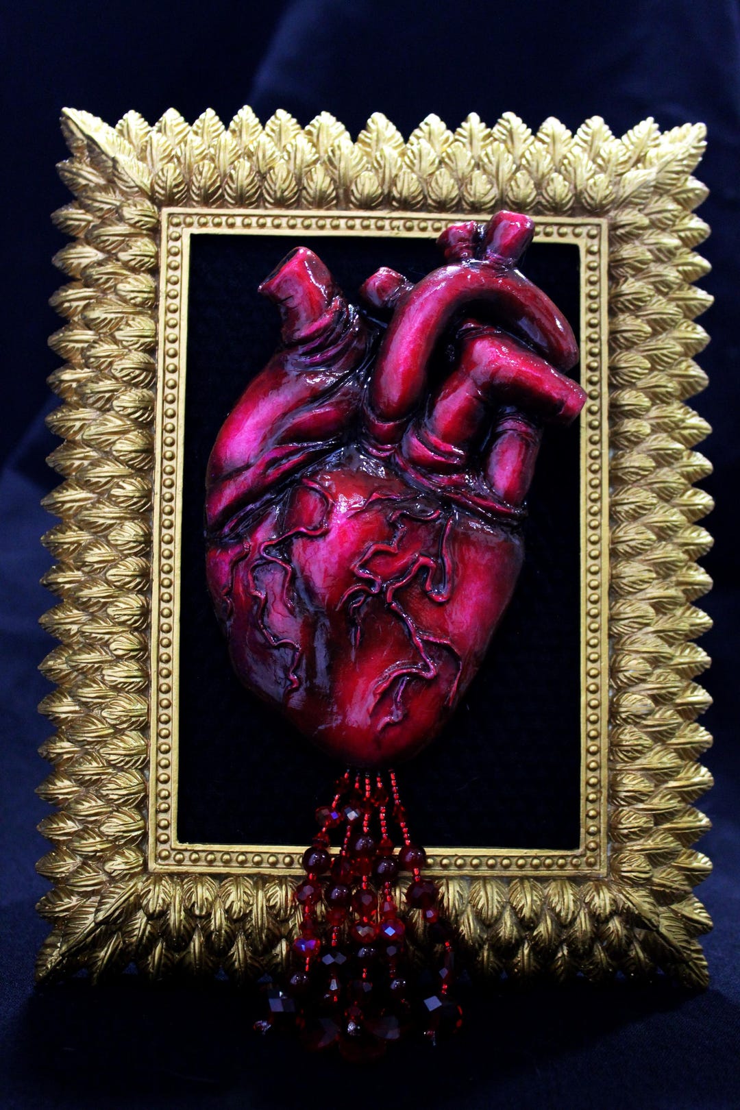 Goth Vampire Anatomical Heart Pin - Etsy