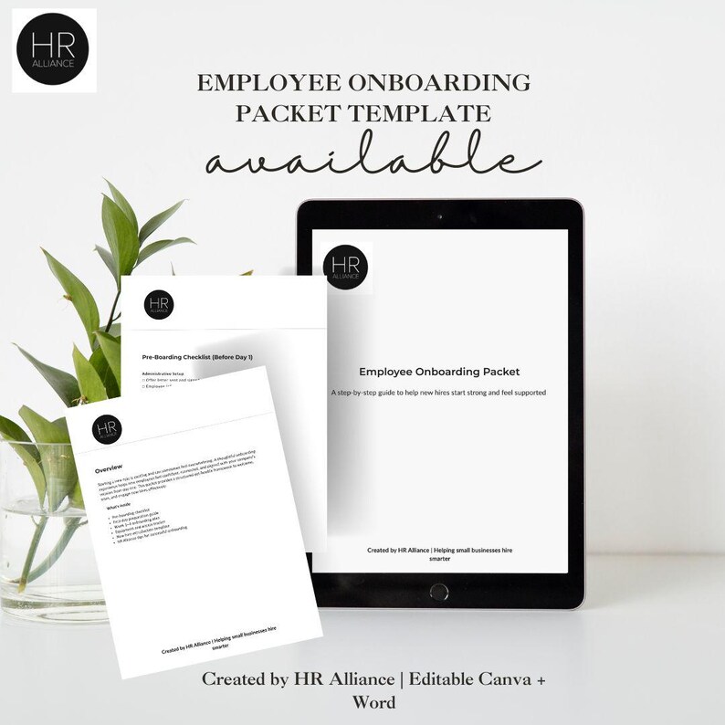 Employee Onboarding Packet Template | HR Forms, Checklists, and New ...
