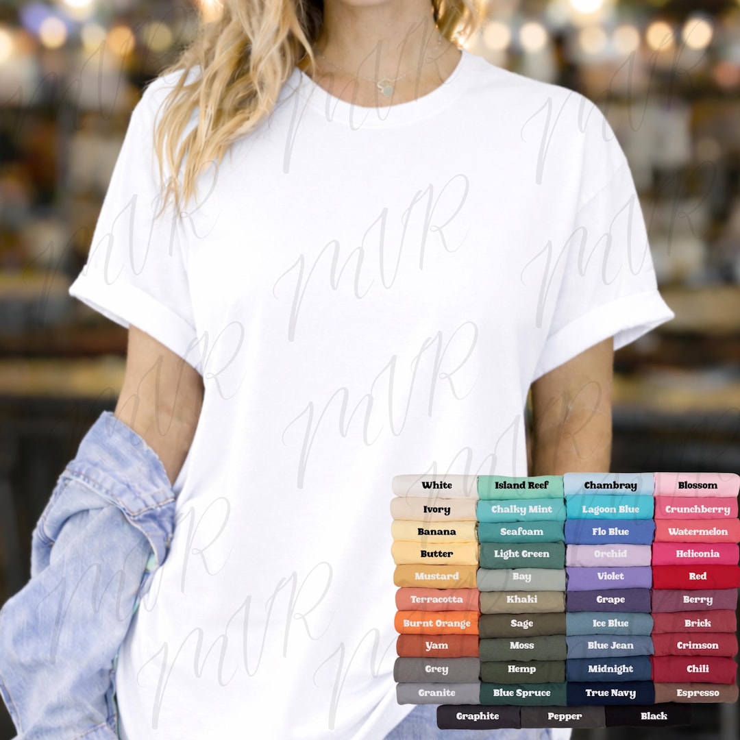 Blank Comfort Colors® 1717 Tee, Comfort Colors® Washed Shirt, Comfort ...