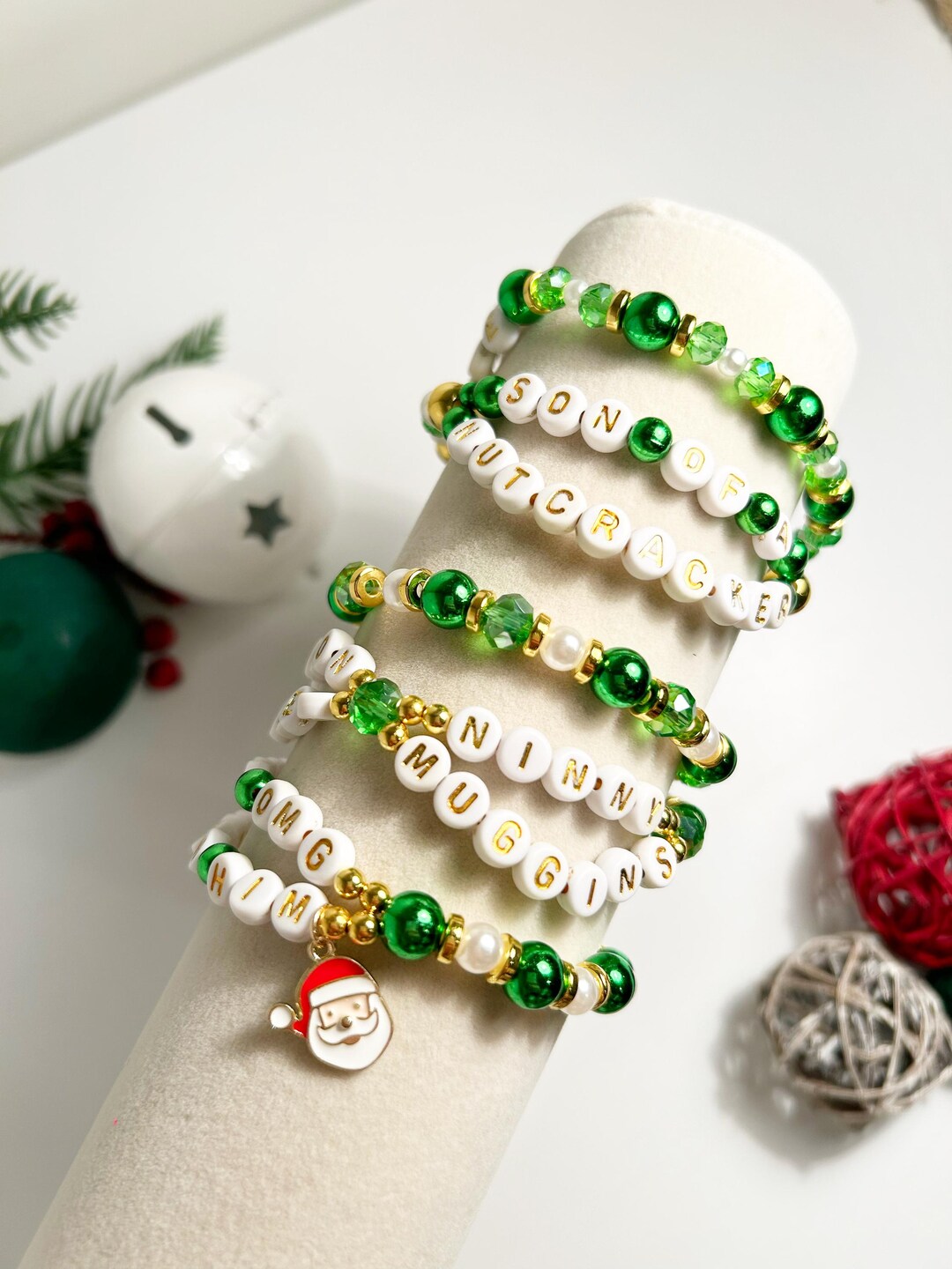 Elf Movie Inspired Beaded Bracelets | Christmas Holiday Jewelry ...