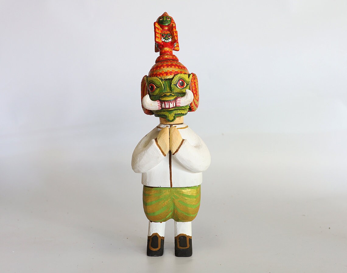 Wooden Ravana Wooden Hanuman Wooden Toy Collectible - Etsy