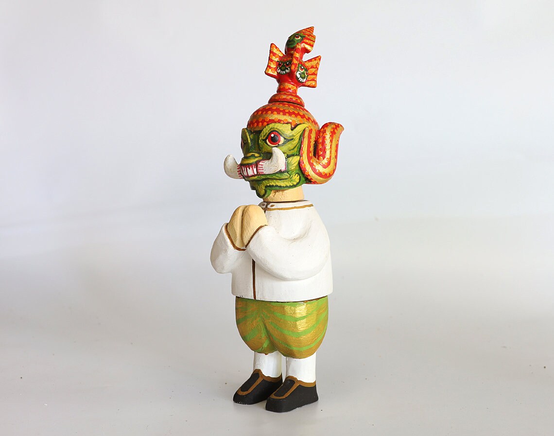 Wooden Ravana Wooden Hanuman Wooden Toy Collectible - Etsy