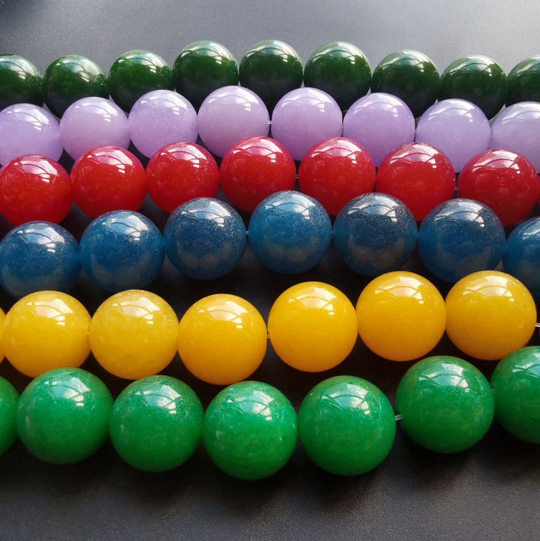 Sale On,20mm,20beads Round Jade Strand,oliven Green,lavender,red,blue ...
