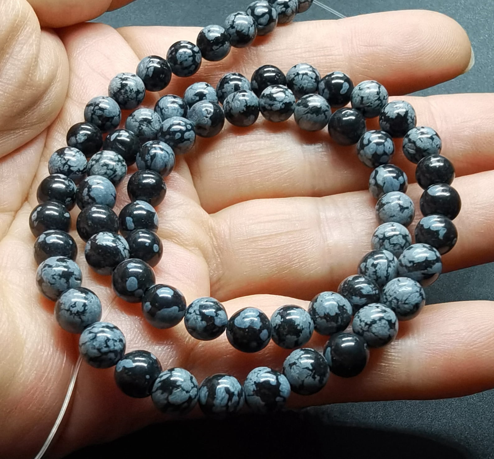 Snowflake Jasper,round Smooth Beads,4mm,6mm 8mm 10mm,charm Loose Beads ...