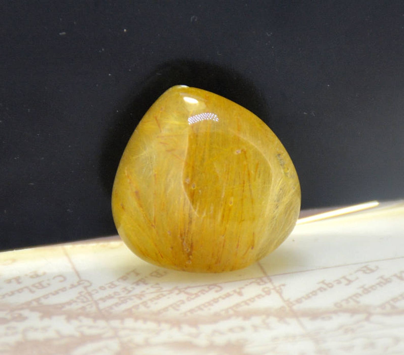 5style Golden Rutilated Quartz Crystal Cabochon Included - Etsy
