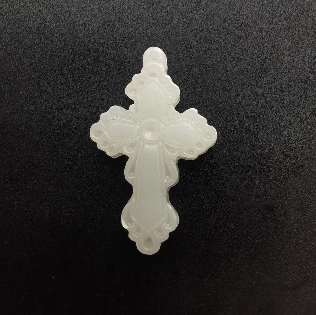 Cross Chinese Natural White Jade Stone Pendant,carved Cross Jade Link ...